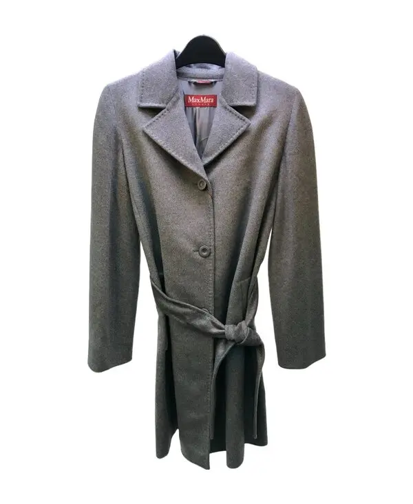 Max Mara Calmo Logo Coat - Black