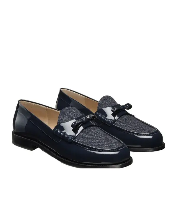 STUART WEITZMAN Patent Leather Loafers With Bow Detail - Black