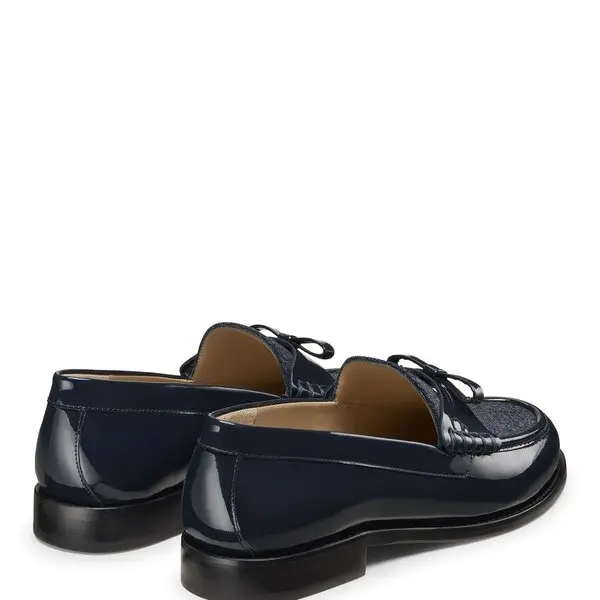 STUART WEITZMAN Patent Leather Loafers With Bow Detail - Black