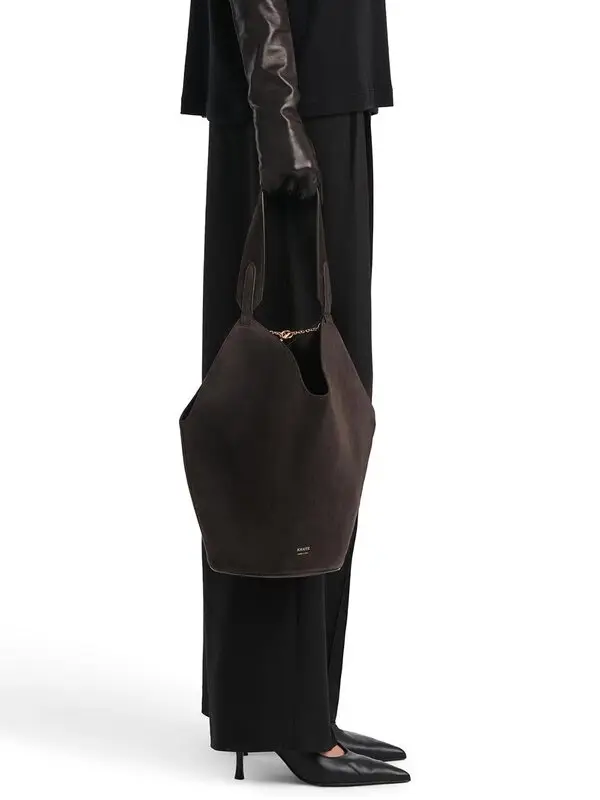 Khaite Hexagonal Top Handle Tote Bag - Black