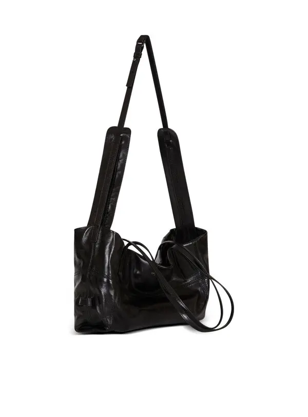 Balmain Shiny Leather Tote Bag