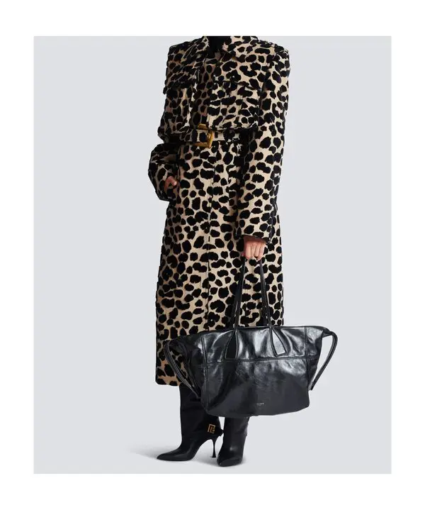 Balmain Shiny Leather Tote Bag