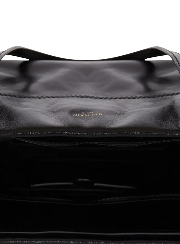Balmain Shiny Leather Tote Bag
