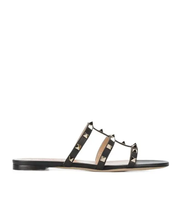 Valentino Garavani Rockstud Slip-on Sandals - Black
