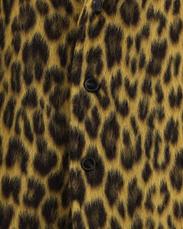 Bottega Veneta Brushed Leopard Print Coat