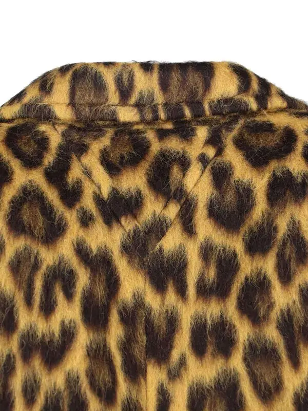 Bottega Veneta Brushed Leopard Print Coat
