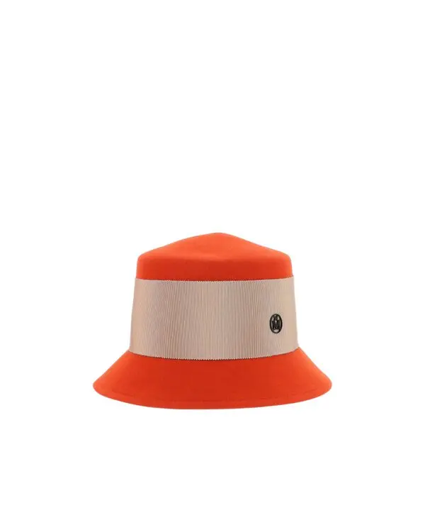 MAISON MICHEL Logo Decorated Fisherman's Hat