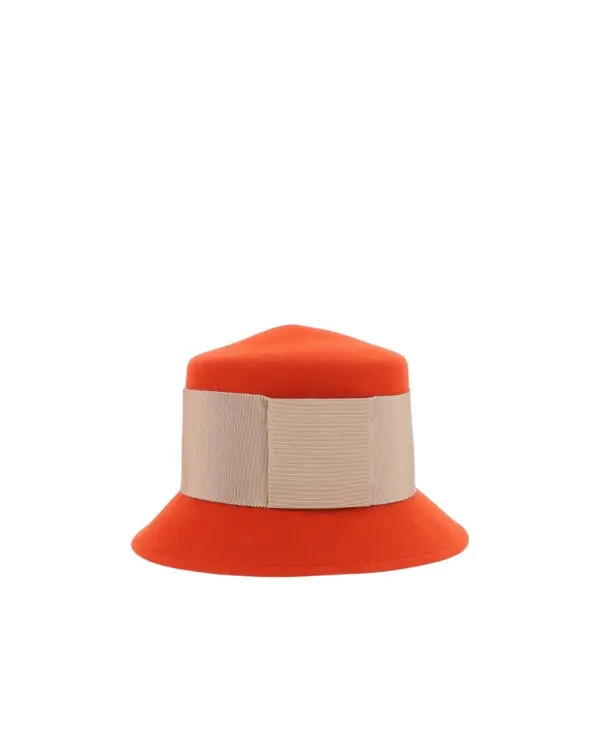 MAISON MICHEL Logo Decorated Fisherman's Hat