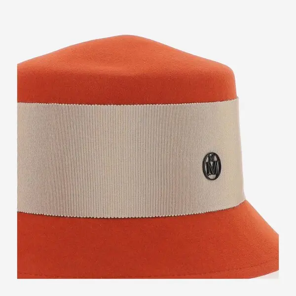 MAISON MICHEL Logo Decorated Fisherman's Hat