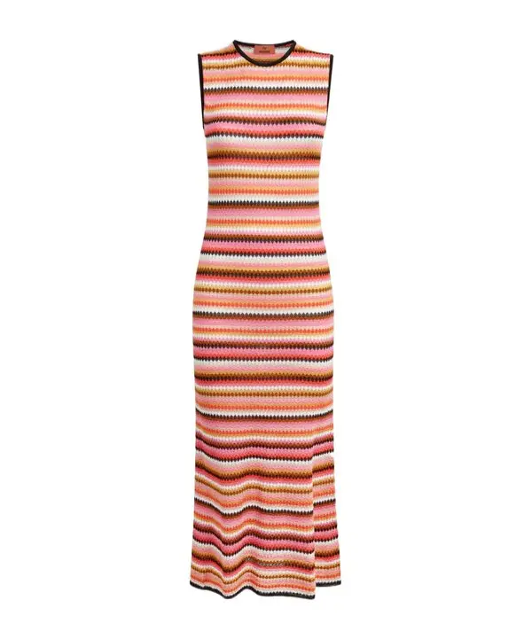 Missoni Striped Ribbed-knit Maxi Dress