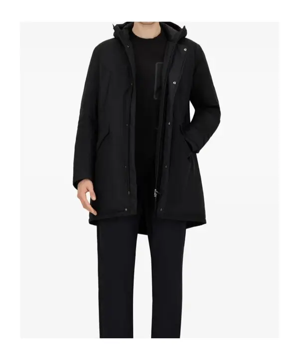 Herno Hooded Long Parka - Black