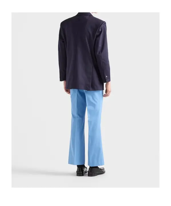 Prada Pleated Tailored Trousers - Celeste
