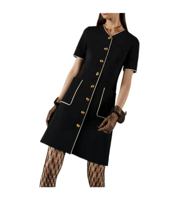 Gucci Buttoned Short-sleeve Midi Dress