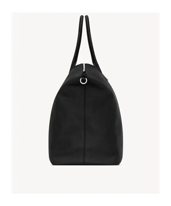 Saint Laurent Grained Leather Bowling Tote