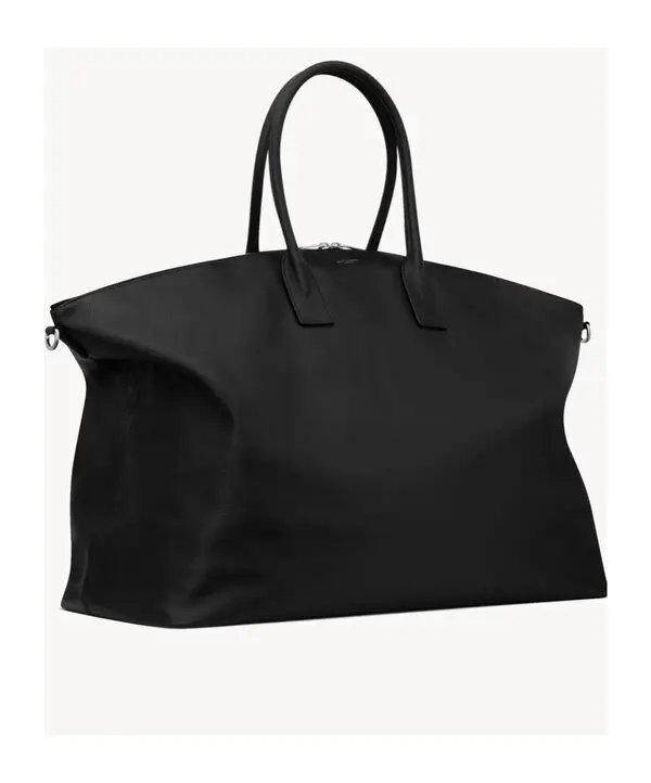 Saint Laurent Grained Leather Bowling Tote