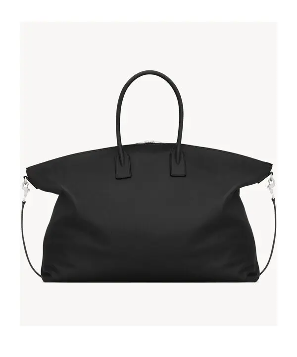 Saint Laurent Grained Leather Bowling Tote