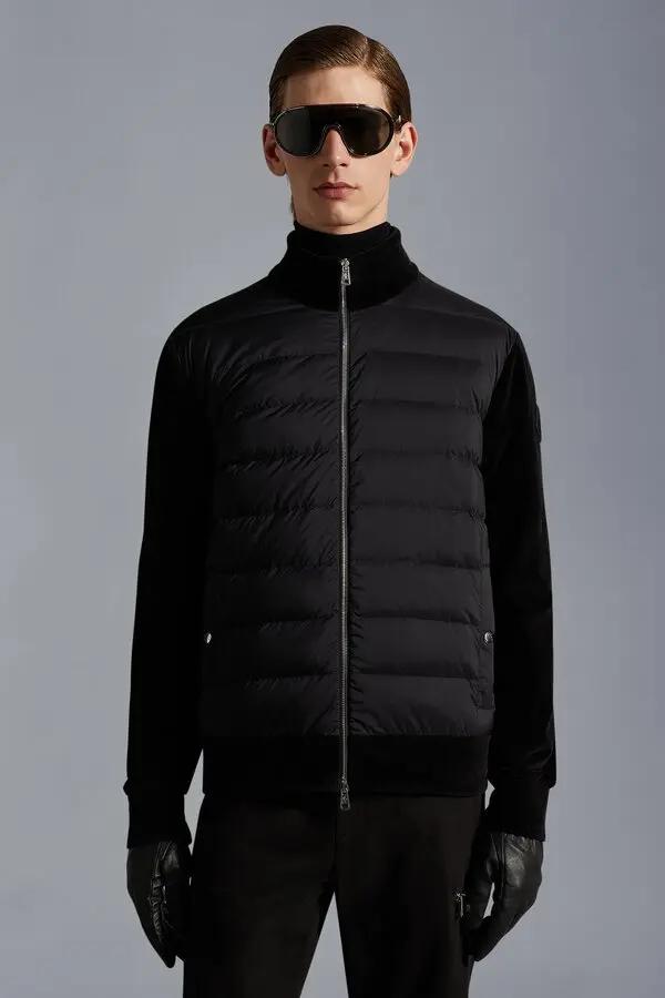 Moncler Padded Corduroy Zip-up Sweatshirt