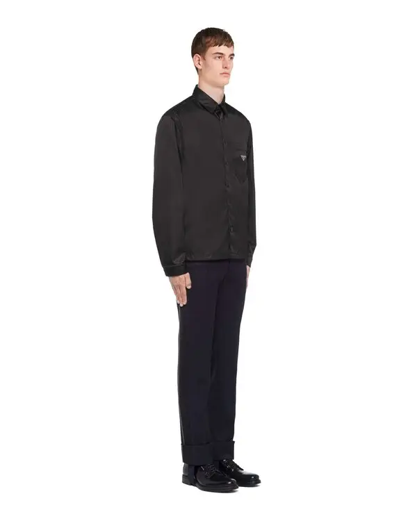 Prada Logo Plaque Chest Pocket Shirt