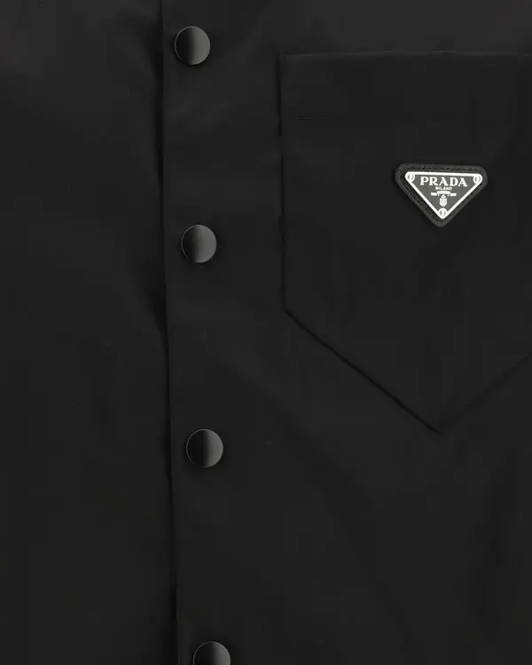 Prada Logo Plaque Chest Pocket Shirt