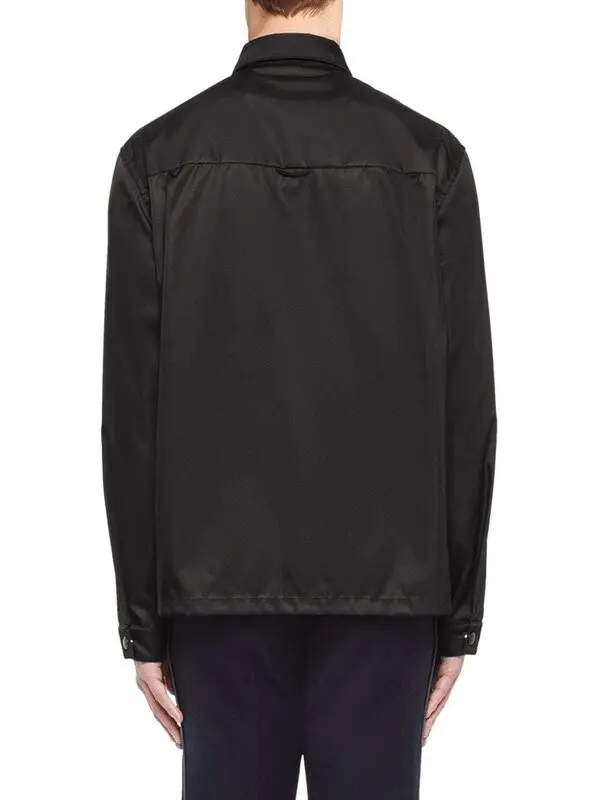 Prada Logo Plaque Chest Pocket Shirt
