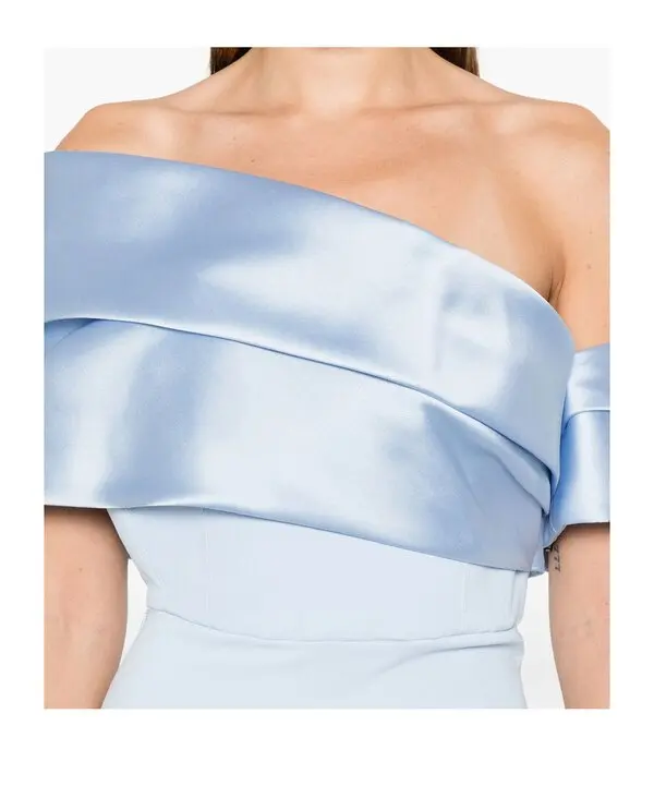 Solace Off-shoulder Draped Sleeveless Maxi Dress With Side Slit