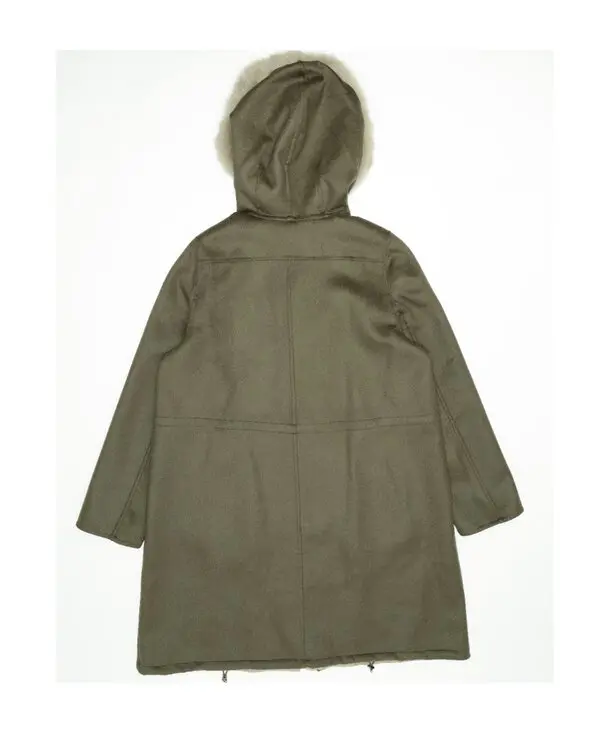 Max Mara Hooded Overcoat With Fur Trim - Brown