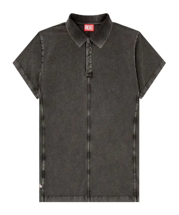 DIESEL® Short-sleeved Denim Polo Shirt