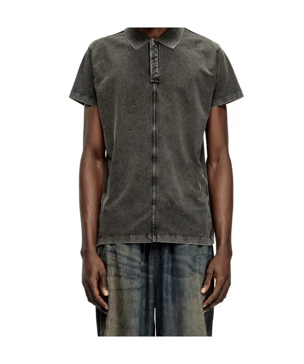 DIESEL® Short-sleeved Denim Polo Shirt