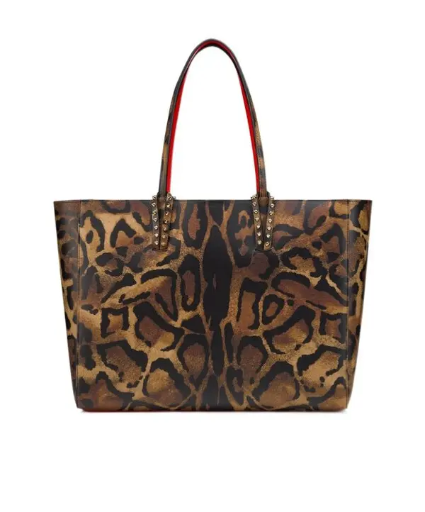 CHRISTIAN LOUBOUTIN Leopard Print Tote Bag With Studded Detail