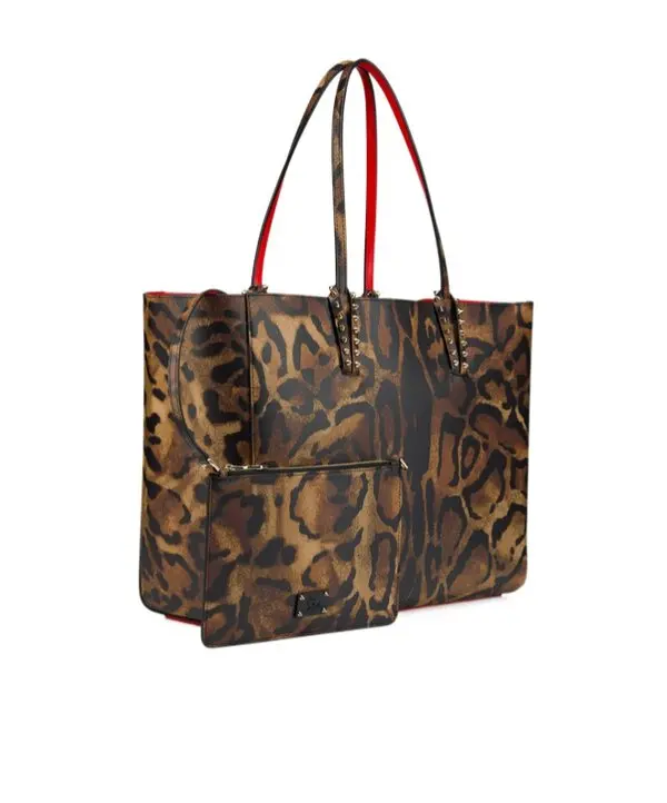 CHRISTIAN LOUBOUTIN Leopard Print Tote Bag With Studded Detail
