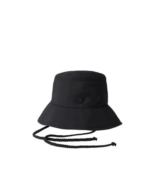 MAISON MICHEL Angele Bucket Hat - Black
