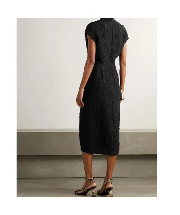 Dries Van Noten Seersucker Wrap Dress
