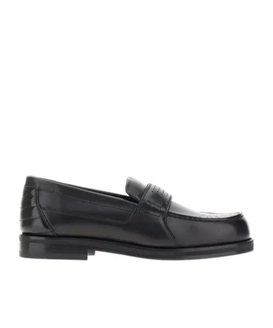 1989 STUDIO Perforated Leather Loafers