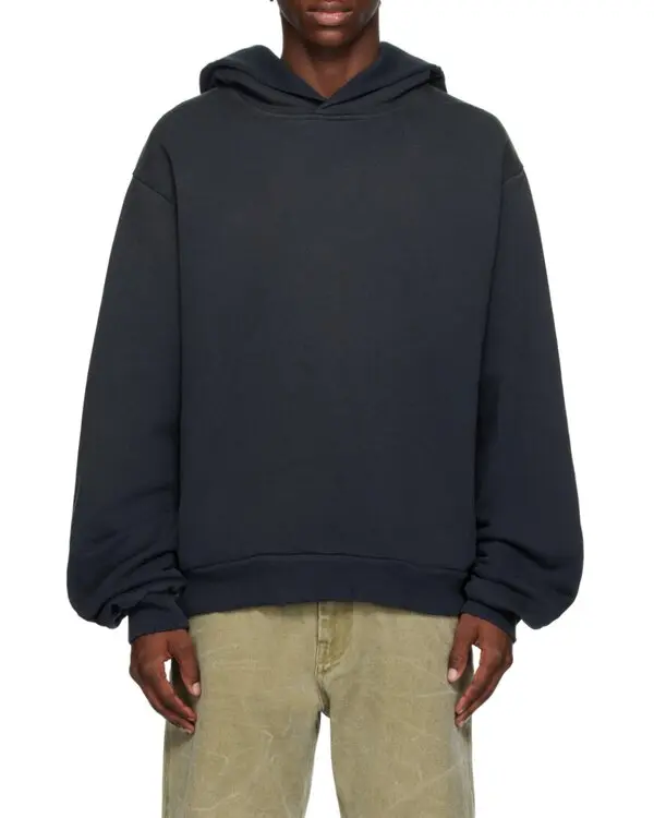 Acne Studios Garment Dyed Logo Hoodie - Black