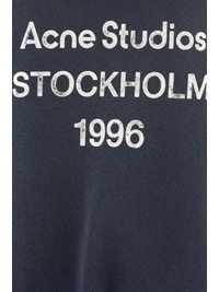 Acne Studios Garment Dyed Logo Hoodie - Black