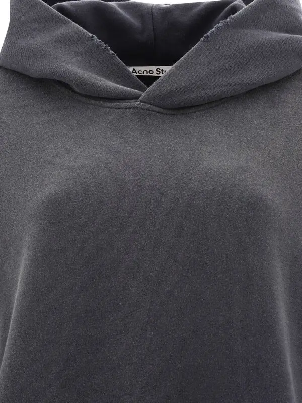 Acne Studios Garment Dyed Logo Hoodie - Black