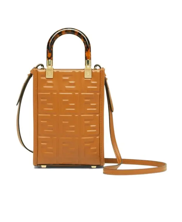 Fendi Leather Mini Bag With Ff Motif