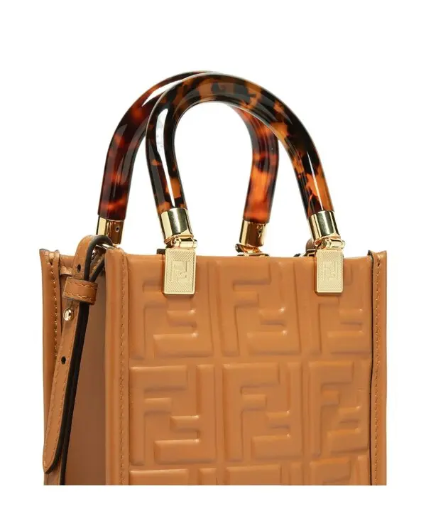 Fendi Leather Mini Bag With Ff Motif