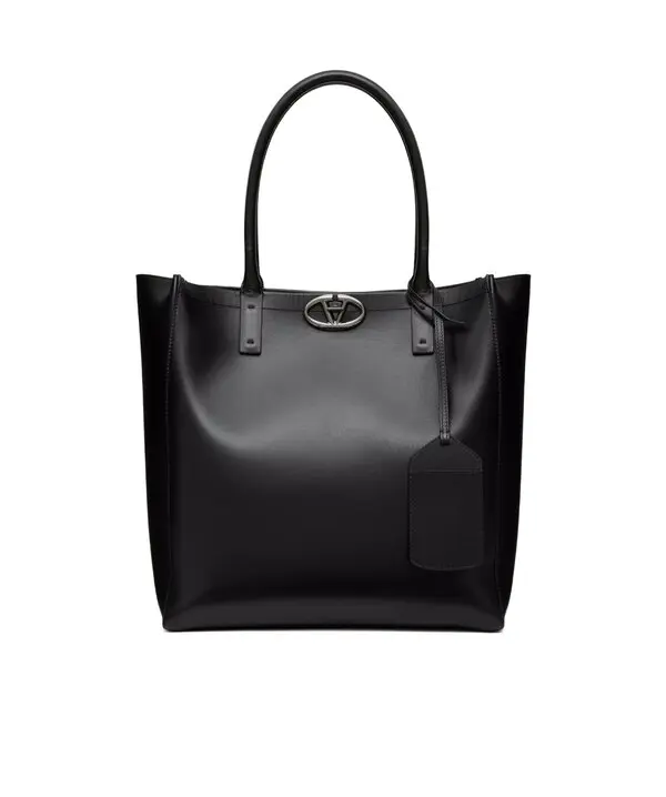 Valentino Garavani Vlogo Signature Medium Tote Bag - Black