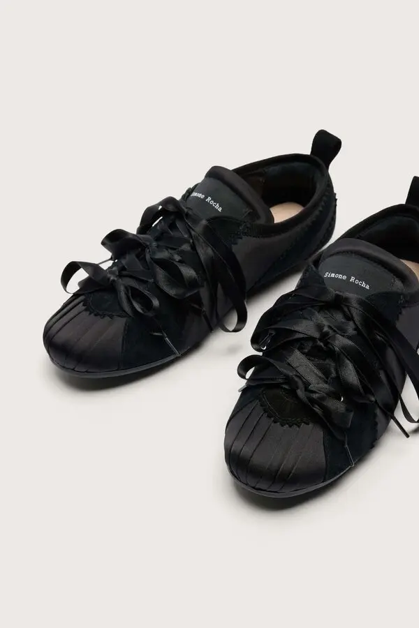 Simone Rocha Ballerina Grip Lace-up Sneakers - Black