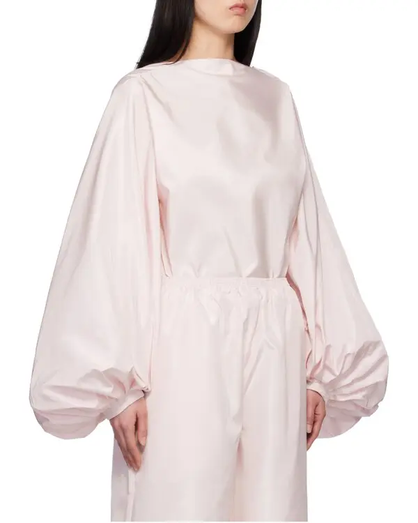Alaïa Ballon Sleeve Backless Bodysuit Top