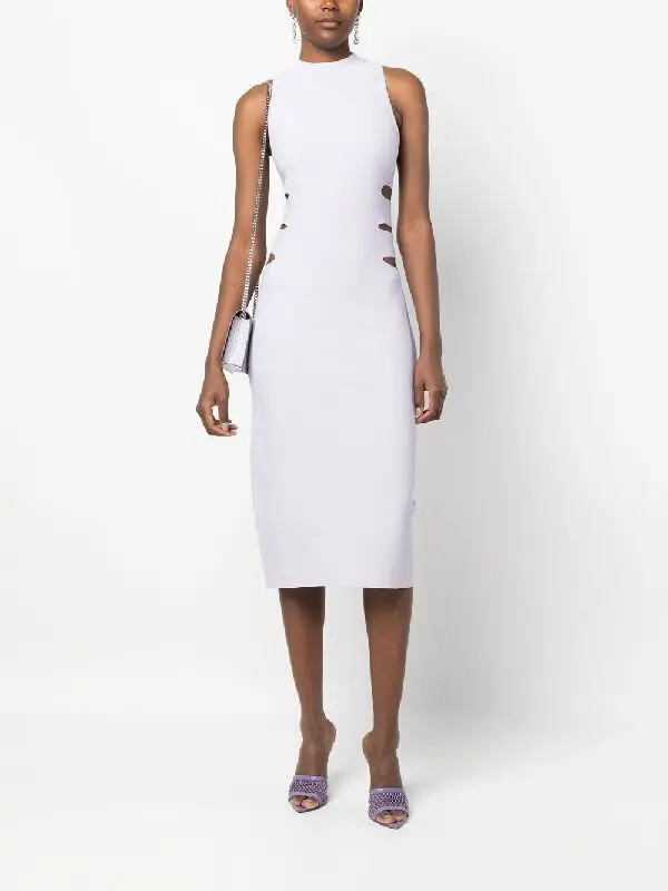 Alaïa Logo Sleeveless Cut-out Dress