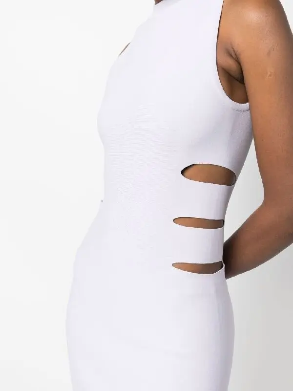Alaïa Logo Sleeveless Cut-out Dress