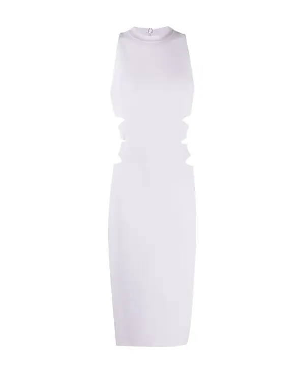 Alaïa Logo Sleeveless Cut-out Dress - White