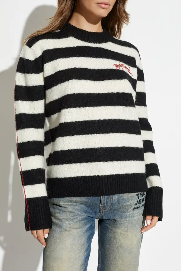 Marc Jacobs Striped Embroidered Jumper