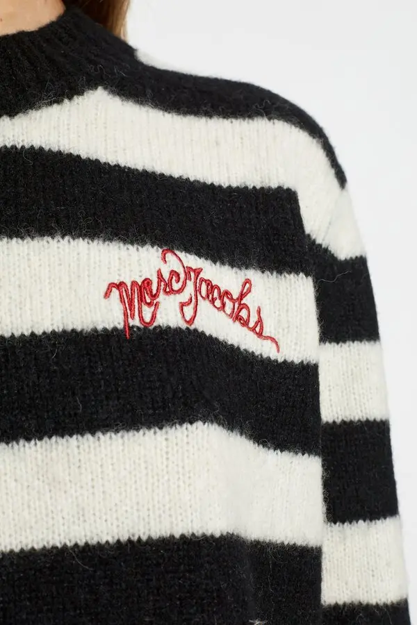 Marc Jacobs Striped Embroidered Jumper
