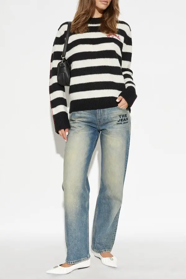 Marc Jacobs Striped Embroidered Jumper