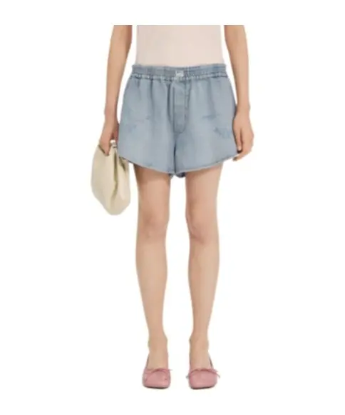 MAISON MARGIELA Distressed Elasticated-waist Denim Shorts