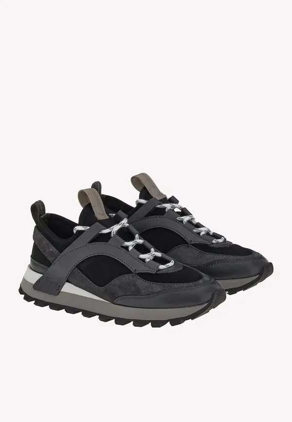 FERRAGAMO Round-toe Lace-up Sneakers