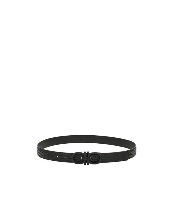 FERRAGAMO Double Gancini Adjustable Belt